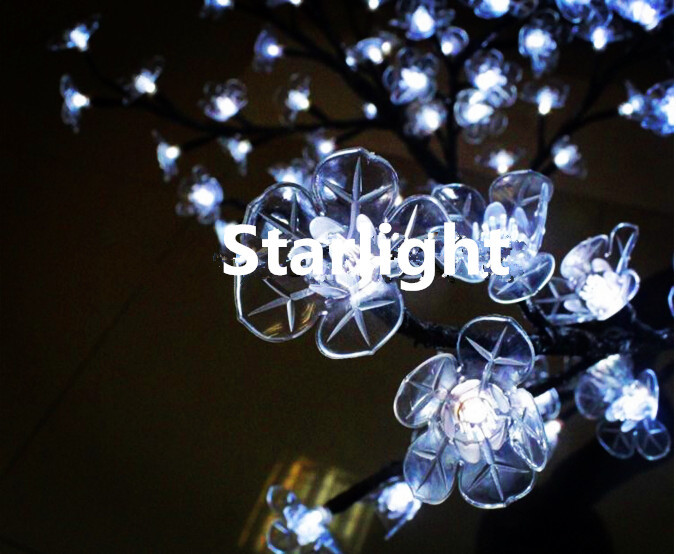 White 5ft Christmas Tree Light Simulation Cherry Blossom Tree with ...