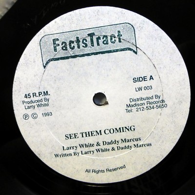 LARRY WHITE & DADDY MARCUS 12" See them coming REGGAE 1993 Near-MINT ...