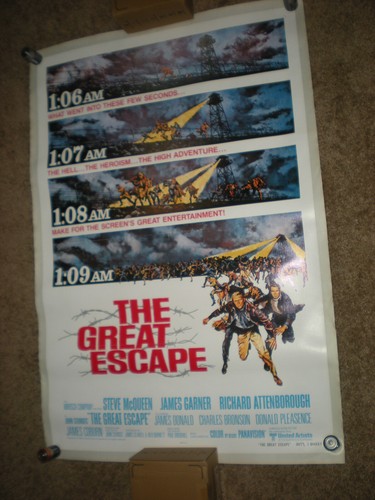 The Great Escape 1980 US Inter'l 1sht Poster, S.McQueen, J.Garner 27x41 ...