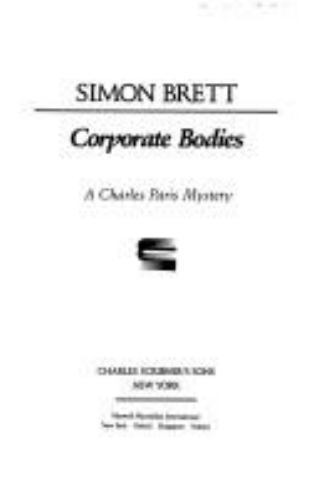 Corporate Bodies by Simon Brett (1992, Hardcover) for sale online | eBay