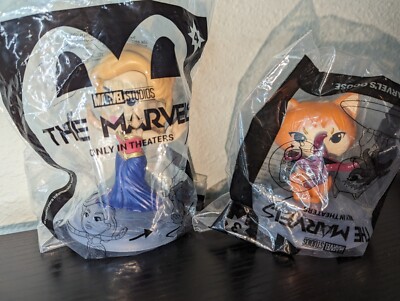 McDonalds Happy Meal Toy The Marvels Carol Danvers Flerken Goose Cat #1 ...