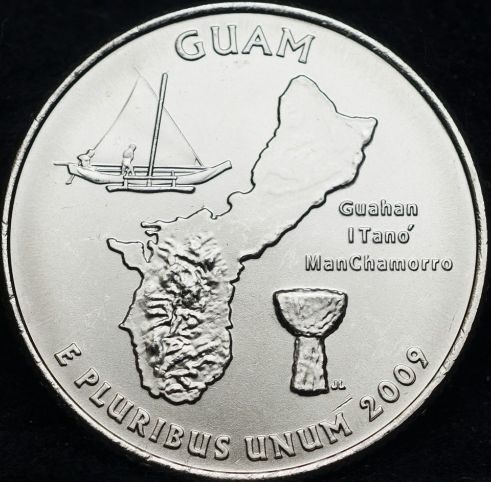 2009 D Guam ~ U.S. Territory ~ Satin Coin In 2x2 Coin Flip | eBay