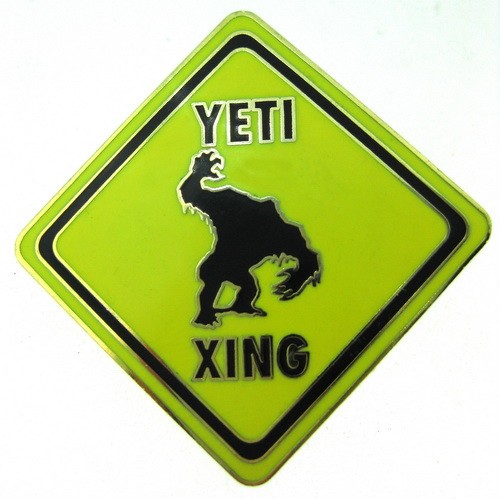 Disney Yeti crossing animal kingdom traffic sign trading WDW yellow Pin ...