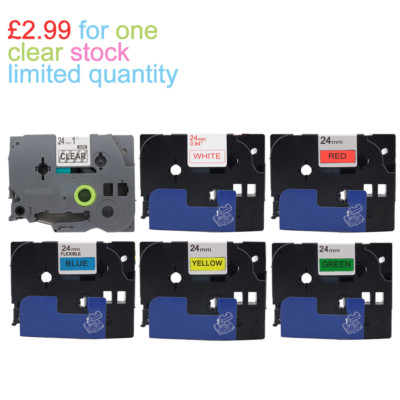 COMPATIBLE LABEL TAPE fits BROTHER 12mm 18mm 24mm P-TOUCH PT- GL ...