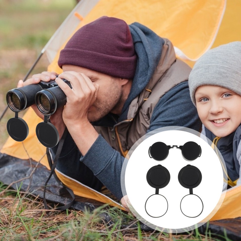 3PCS Binocular Lens Covers 10x50 Caps Protector Eyepiece Objective Set ...