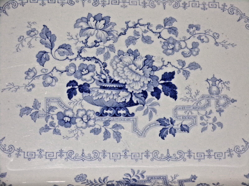 Decorative Large Antique Blue & White Meat Platter Nankin Jar 48 cm ...