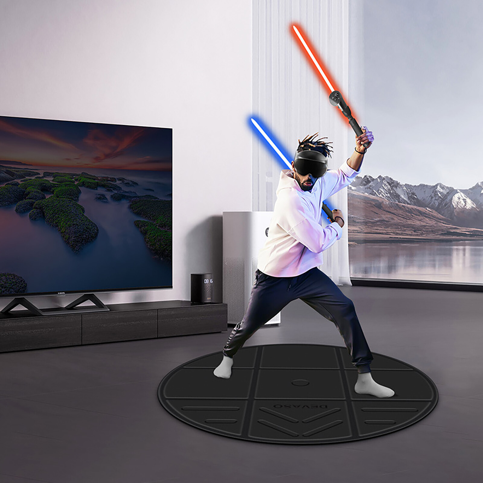 VR Mat - Large 39.5" Virtual Reality Accessory Anti-slip Protection ...