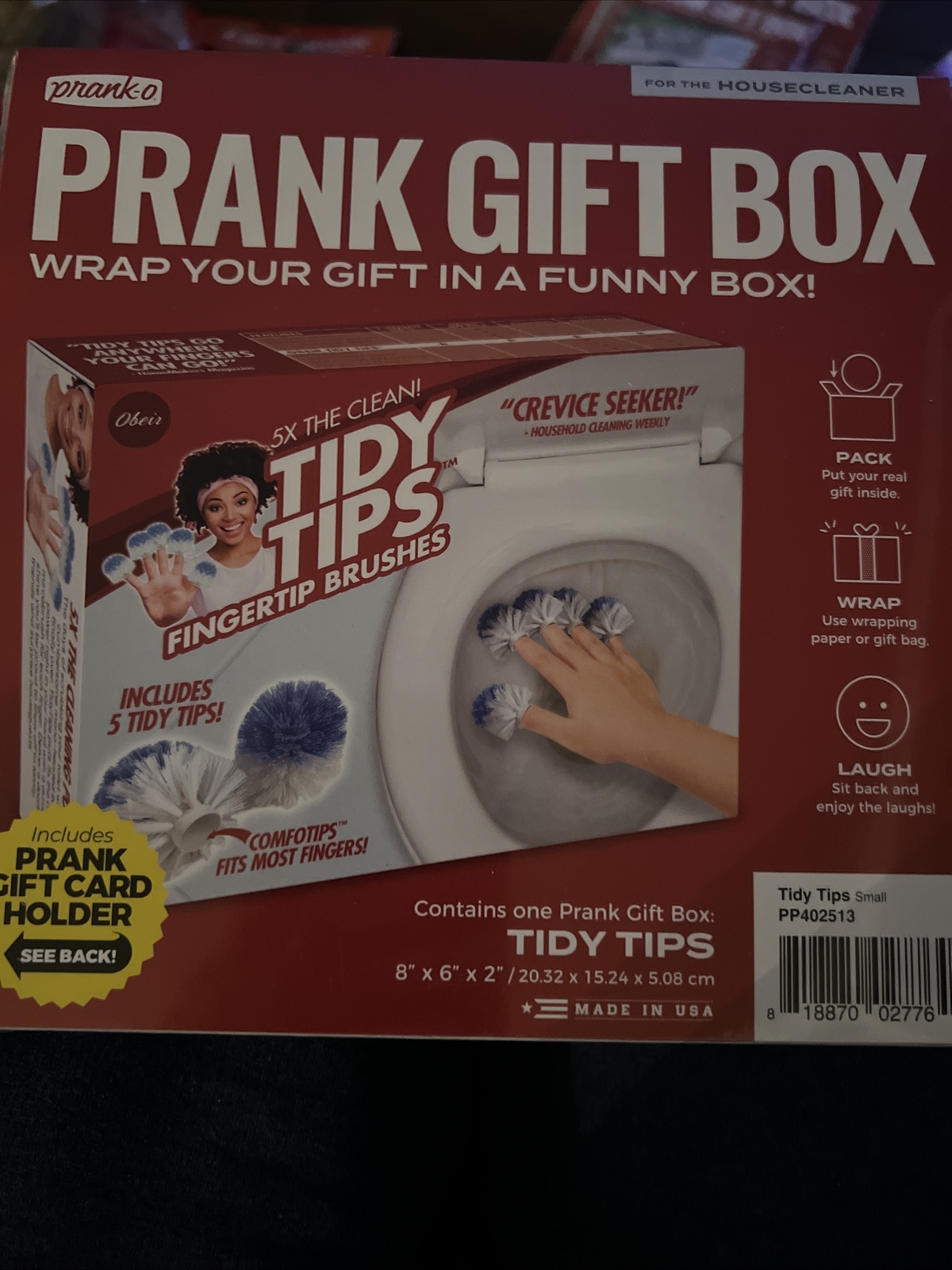 Prank Small 8x6x2 TIDY TIPS fake Gag Funny PARODY Joke Gift Box ...