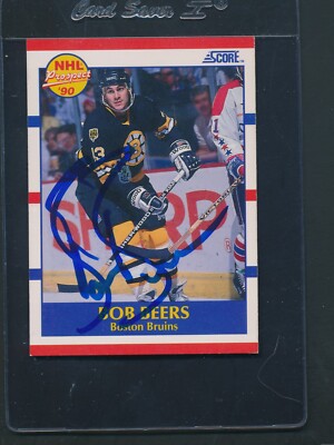 1990/91 Score #385 Bob Beers Bruins Signed Auto *D4041 | eBay