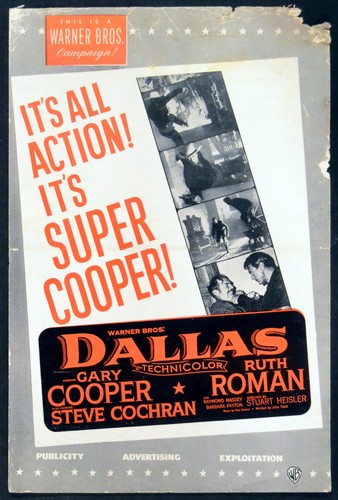 DALLAS 1950 Gary Cooper, Ruth Roman, Steve Cochran, Raymond Massey ...