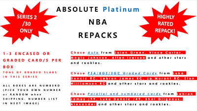 Series 2 - Platinum NBA Repack Box 1-3 Encased Or Graded Card ...
