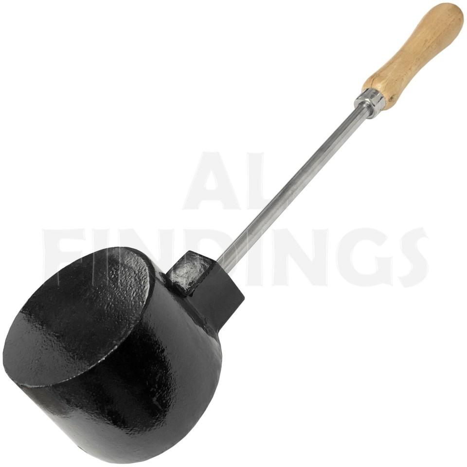 X Large Cast Iron Precious Metal Melting Pot Crucible Dish Gold Silver ...