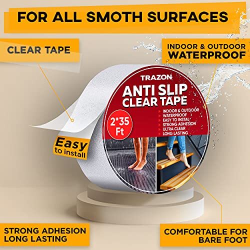 Clear Anti Slip Tape for Bathtubs, Non Skid Grip Tape for Tubs New | eBay