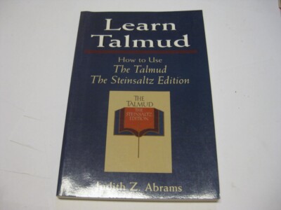 Learn Talmud: How to Use The Talmud- The Steinsaltz Edition | eBay