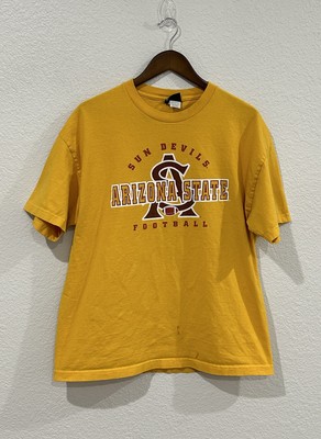 VINTAGE Arizona State Sun Devils Football Shirt Adult Large Yellow ASU ...