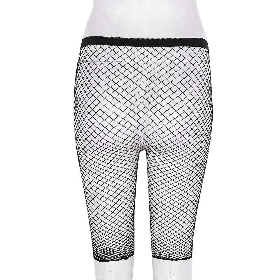 Women Black Small/Medium/Big Fishnet Mesh High Waist Slim Fit Half ...