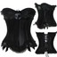 Women‘s Black Waist Training Corset Steampunk Gothic Basque Bustier ...