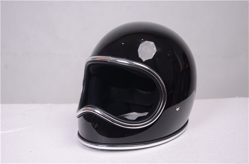 Full Face Motorcycle Helmet Retro Style Rider Small Helmet with Shield ...