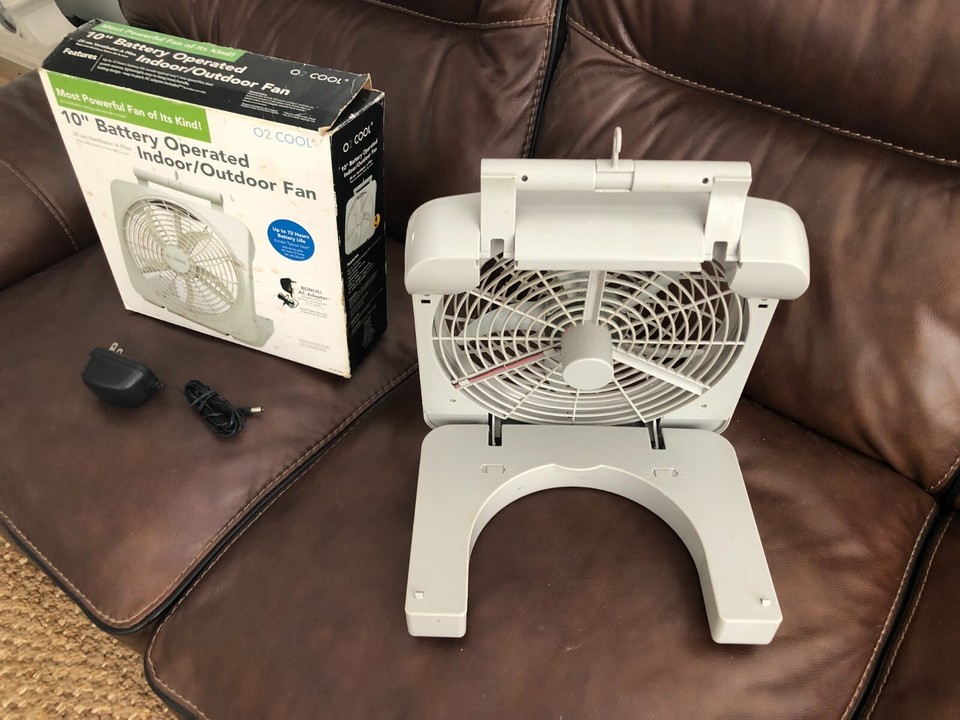O2 Cool 10" Battery Operated Fan Tested Original Box | eBay