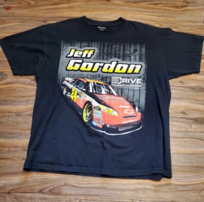 Jeff Gordon NASCAR Drive To End Hunger Double Sided Graphic T-Shirt Men ...