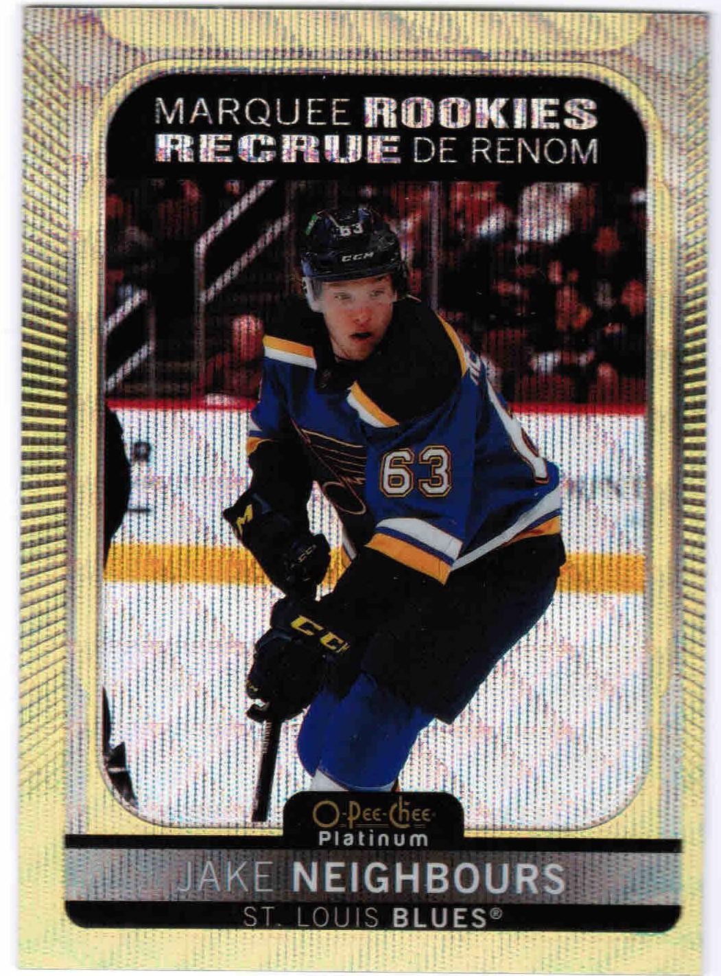 2021-22 O-Pee-Chee Platinum - Marquee Rookies Jake Neighbours #278 Neon ...