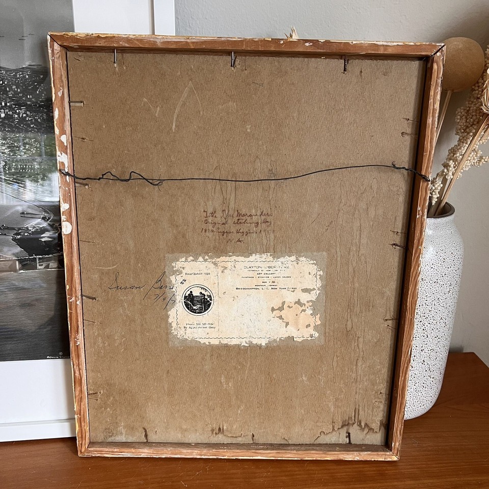 Original Framed Signed etching: EUGENE HIGGINS Known Artist Art Rare ...