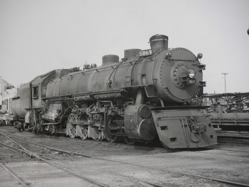 Union Pacific Steam Locomotive Engine 5069 8x10 Photograph Vtg 50s OOAK ...