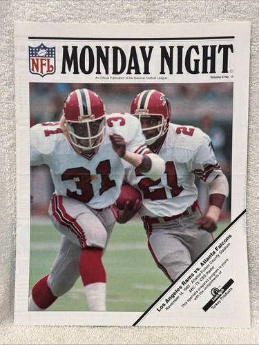 11-14-83 Los Angeles Rams vs. Atlanta Falcons MNF Prog Lynn Cain ...