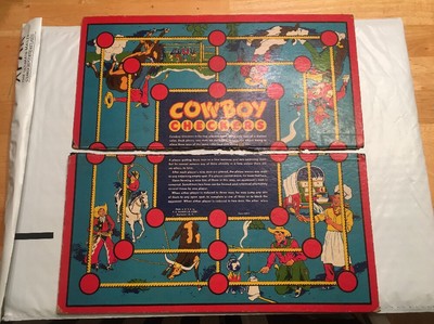 Vintage 1940's 50's Cowboy Checkers ~ E.E. Fairchild ~ Made USA ...