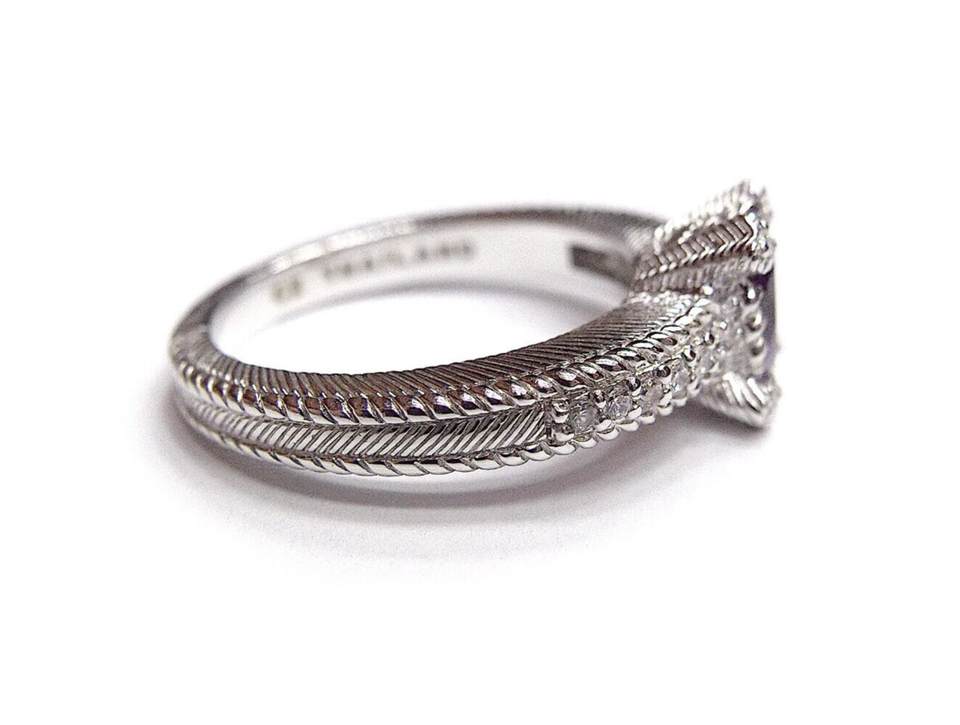 Judith Ripka Amethyst Cubic Zirconia Sterling Silver Ring SZ 8 | eBay