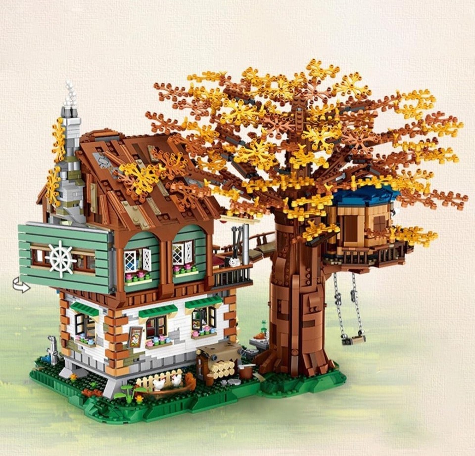 Mini Blocks 1033 Tree House Building Kit 4761Pcs Ideas Forest Loz 1033 ...
