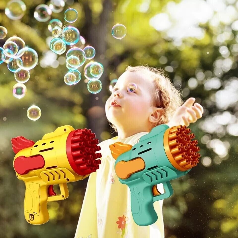 Bubble Gun Kids Toys Electric Automatic Soap Rocket Bubbles Machine | eBay