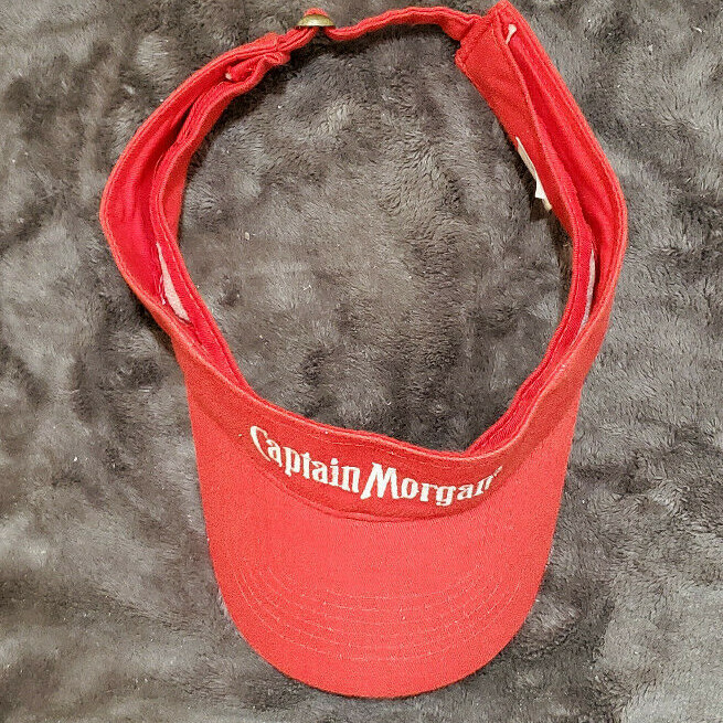 "Captain Morgan" Red Adjustable Adult Visor Cap Unise… - Gem