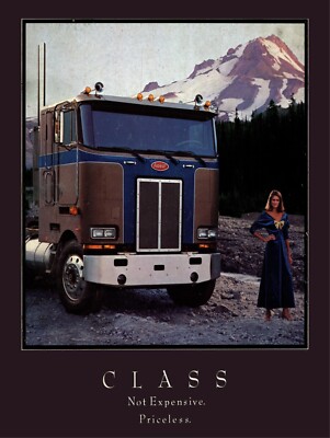 1984 Peterbilt Trucks "Class" NEW Metal Sign 24"x30" USA STEEL XL Size ...