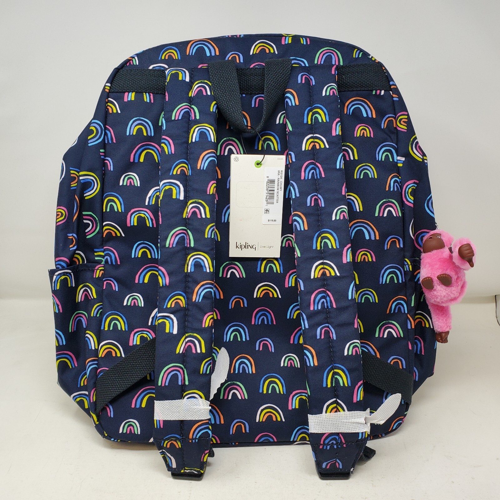 Kipling Chuwy Backpack Bookbag Rainbow Scatter Girls Blue Pink for sale ...