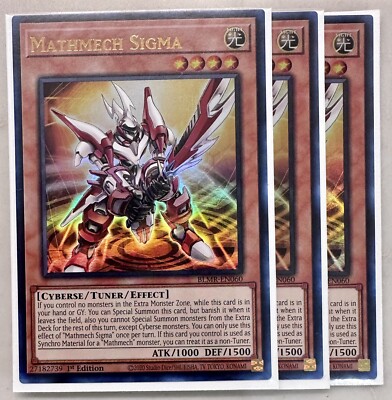 3x Mathmech Sigma 1st Edition Ultra Rare BLMR-EN060 Yu-Gi-Oh! | eBay
