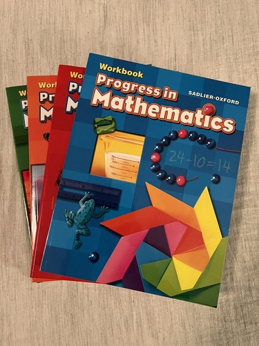 Lot of 4 Progress in Mathematics : Workbooks Grades 1 - 2 - 3 - 4 ...