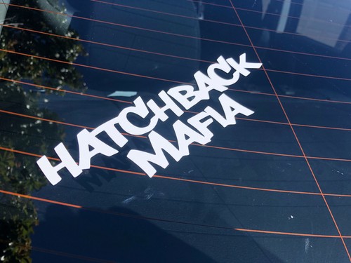 HATCHBACK MAFIA Car Sticker Jdm fits ford toyota mazda rs3 focus ...