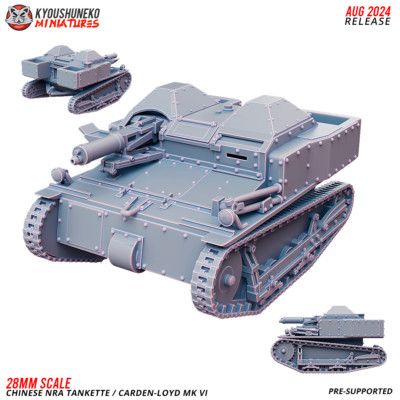 WW2 Miniatures Chinese Nationalist NRA Carden Loyd Mk VI Tankette Bolt ...