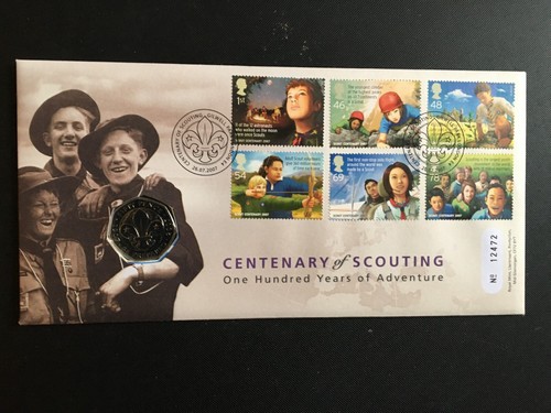 GB 2007 Scouting 50p Coin FDC, Gilwell Park Special Pmk (AA164) | eBay