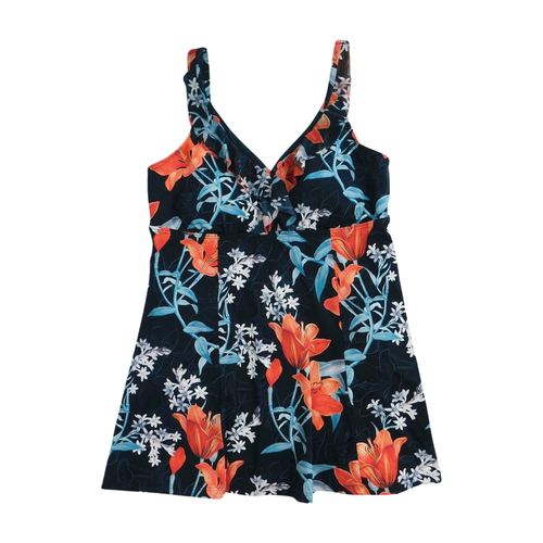 ~SS~ Size 12 JANTZEN Lily Garden Swimsuit, Swim Dress - Black/Multi ...