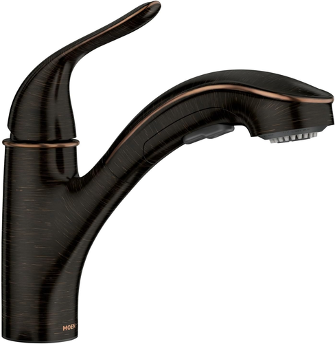 Moen Brecklyn Mediterranean Bronze Single-Handle Pull-Out Sprayer ...