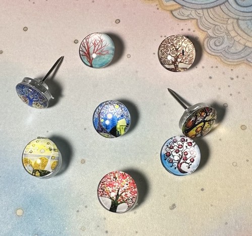 TREE OF LIFE Mixed Bag Push Pins Set of 8 | eBay