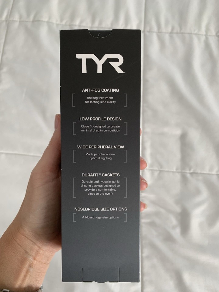 TYR Vectra Racing Adult Fit Mirrored Swim Goggles Gold/Black Anti Fog ...