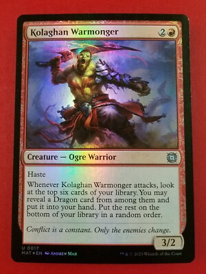1x Kolaghan Warmonger | FOIL | MAT: The Aftermath | MTG Magic Cards | eBay