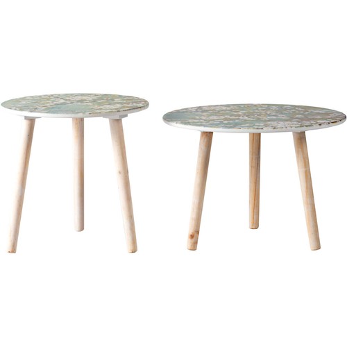 A&B Home 45216-DS Cherry Blossom Natural/Multi-Colored Side Table | eBay