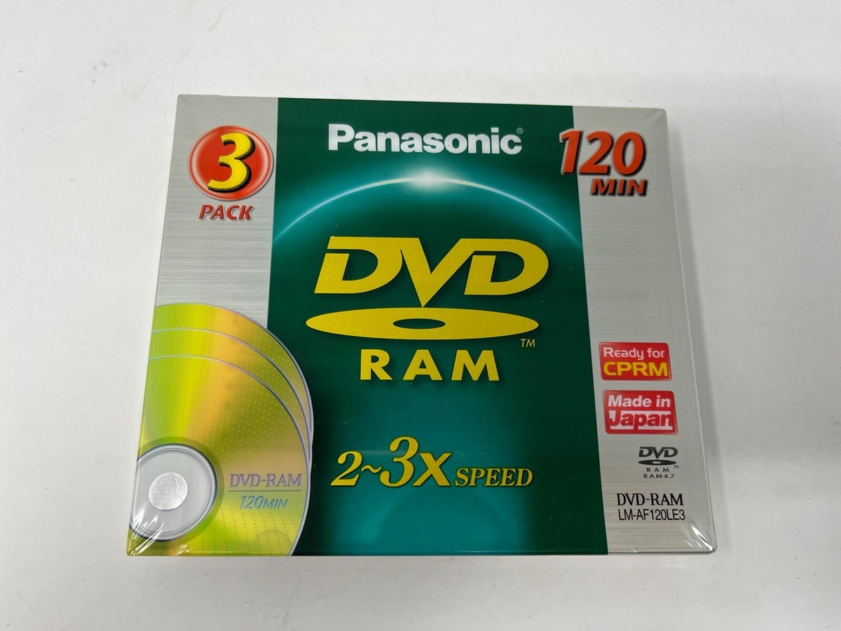 Ram Disks Panasonic DVD-RAM Discs (3-Pack) - Blank Rewritable DVDs With ...