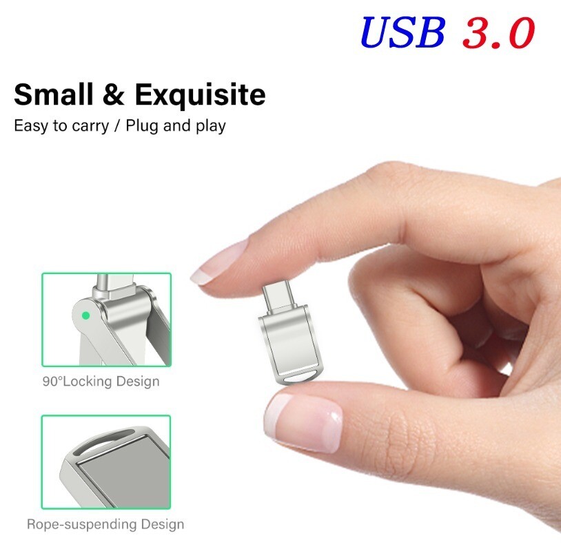 Mini Flash Drive USB Memory Stick USB 3.0 Pen OTG Type C 16GB 32GB 64GB ...