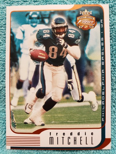 2002 FLEER FOCUS FREDDIE MITCHELL #59 JERSEY EDITION JE PHILADELPHIA ...