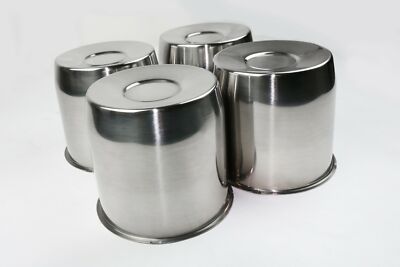 4 Stainless Steel Wheel Center Caps For 5.15" Trailer rims Center Bore ...